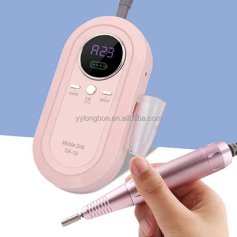 Professional Li-battery Rechargeable Nail Drill Manicure & Pedicure ...