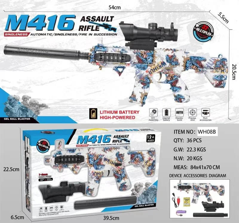 Mini M416 Fully Automatic Gun Paintball Guns Pistola De Hidrogel Water ...