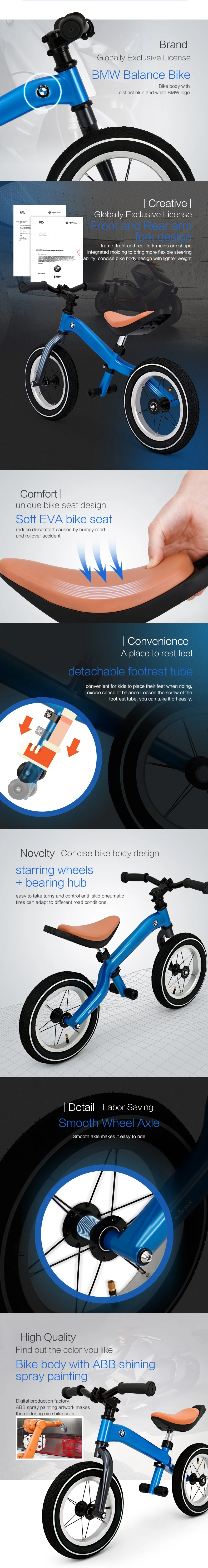 Bmw Brand License 2019 Rastar Metal Wheelset Balance Bike For Kids ...