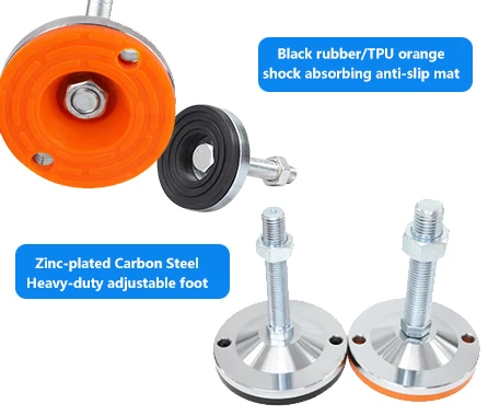 Height Adjustable Carbon Steel Heavy Duty Furniture Leveling Feet ...