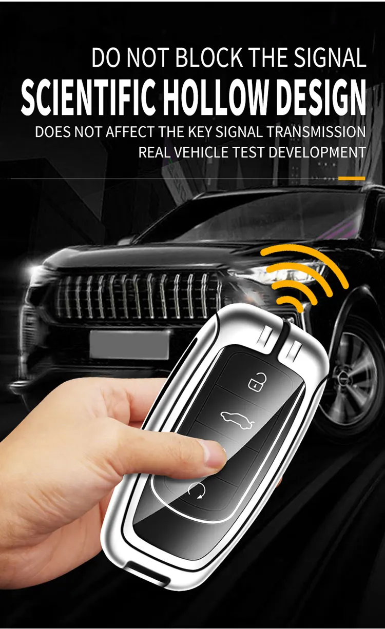 Zinc Alloy Leather Key Case for Chery Tiggo 7 & 8 Pro