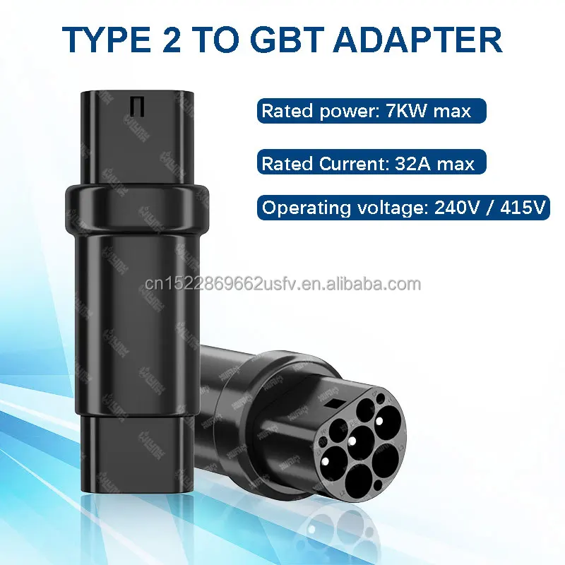 New Energy Charging Pile 16a 32a Ac Connector Single-phase Three-phase Type2 To Gbt Adapter ...