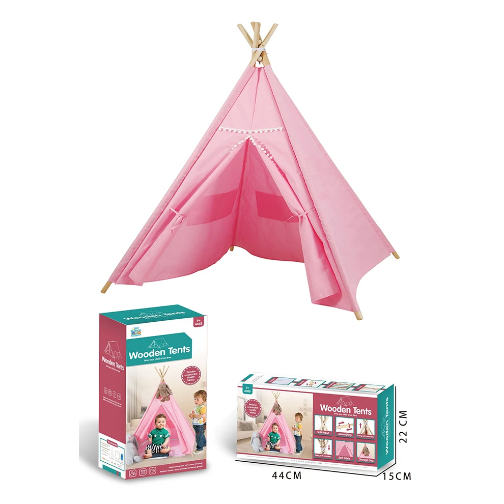 Educational Toys Castle Tent Model Pink Color Playhouse Toy Triangle ...