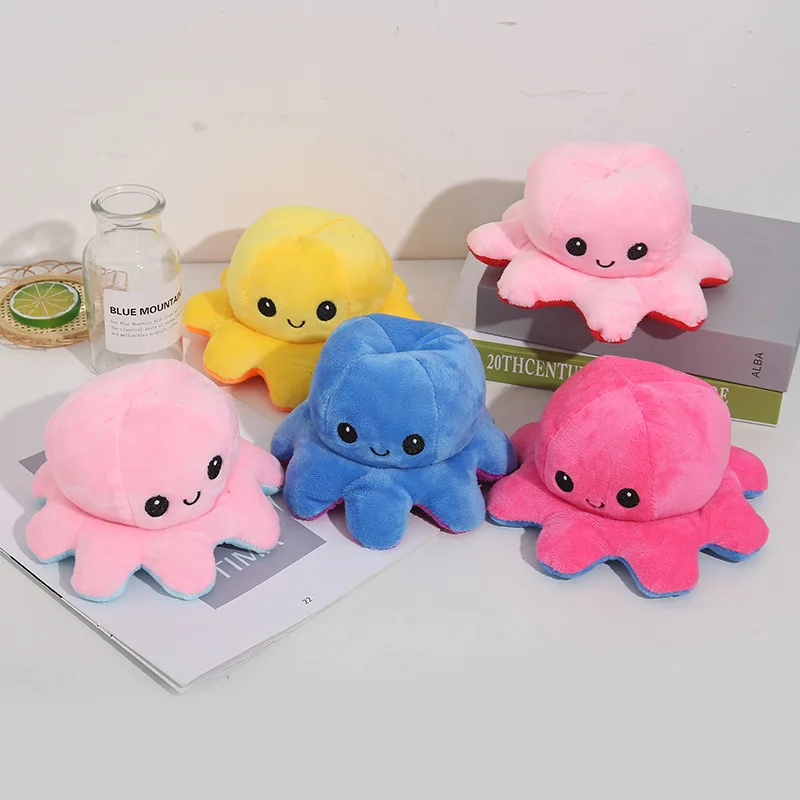 The Original Reversible Octopus Plushie Patented Design Light Pink Dark ...