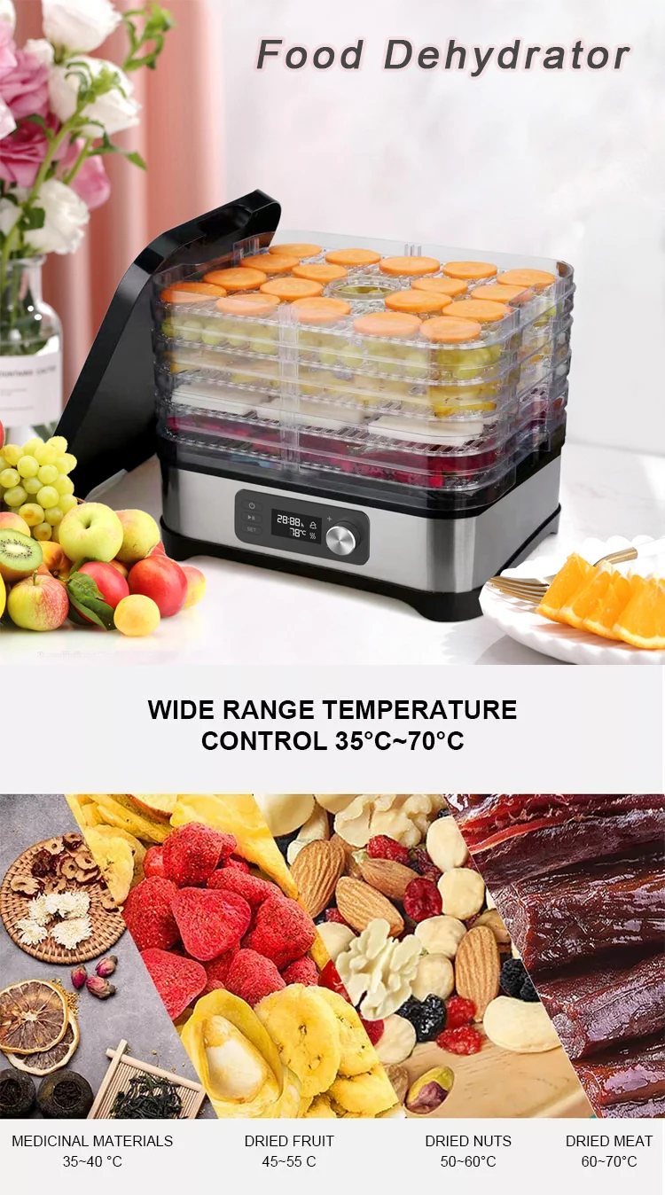 Home 5 Layer AS Trays Fruit Drying Machine MINI Food Dehydrator 260W 400W