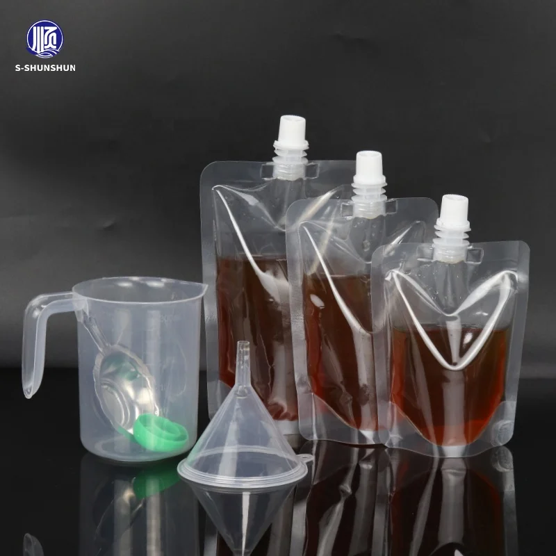 Alibaba.com: Custom Wholesale Recyclable Stand Up Nozzle Bag Drink ...