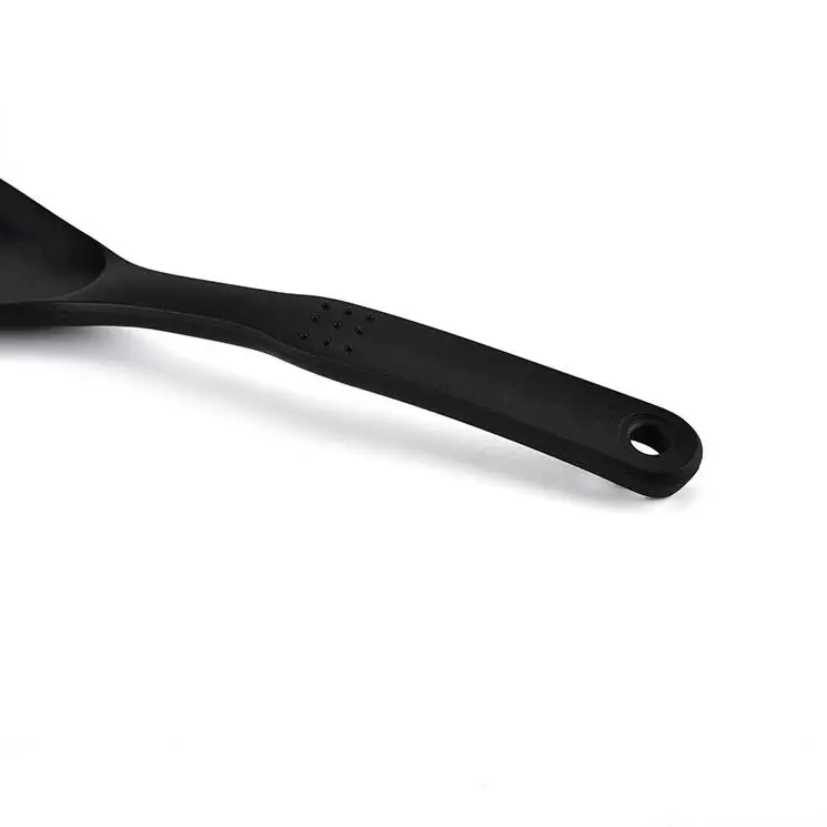 High Temperature Resistance Nylon Turner Silicone Spatula Black Kitchen ...