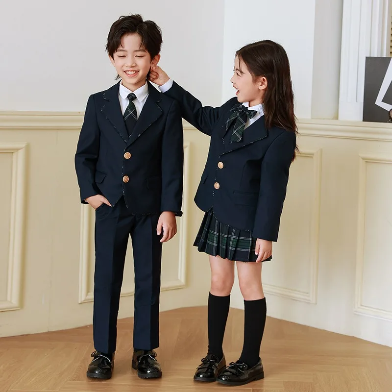 Sexy School Girl Dress Uniform Navy Blue for High School