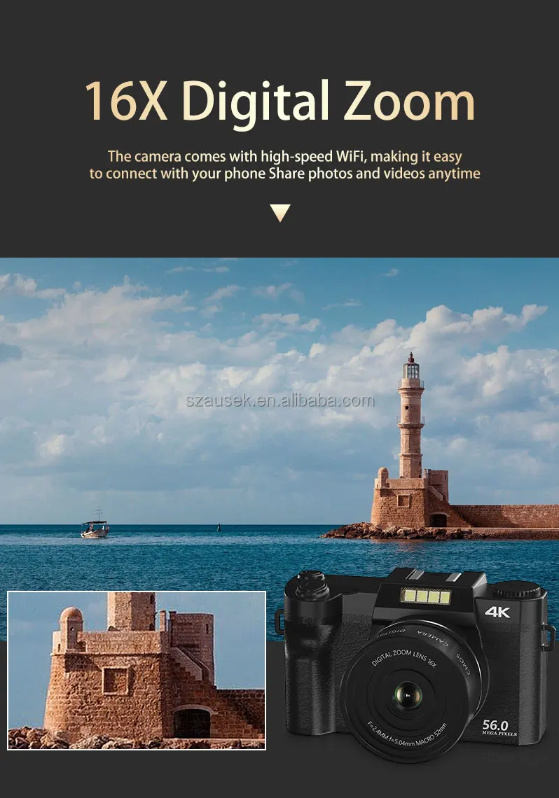 4K Professional DSLR Video Cameras - Auto Focus & Stabilization