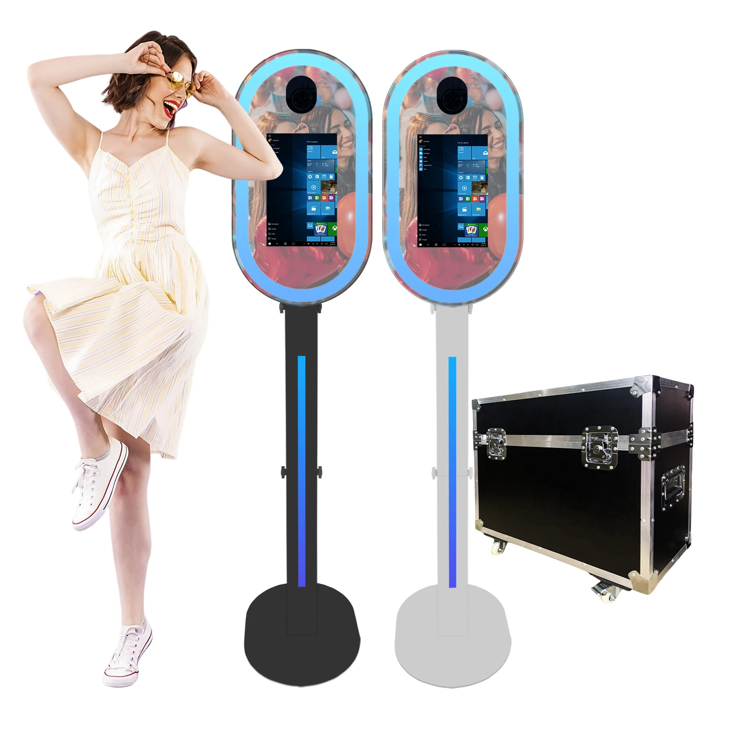 Portable Magic Mirror Photo Booth 13.3 Inch Touch Screen Selfie Magic ...