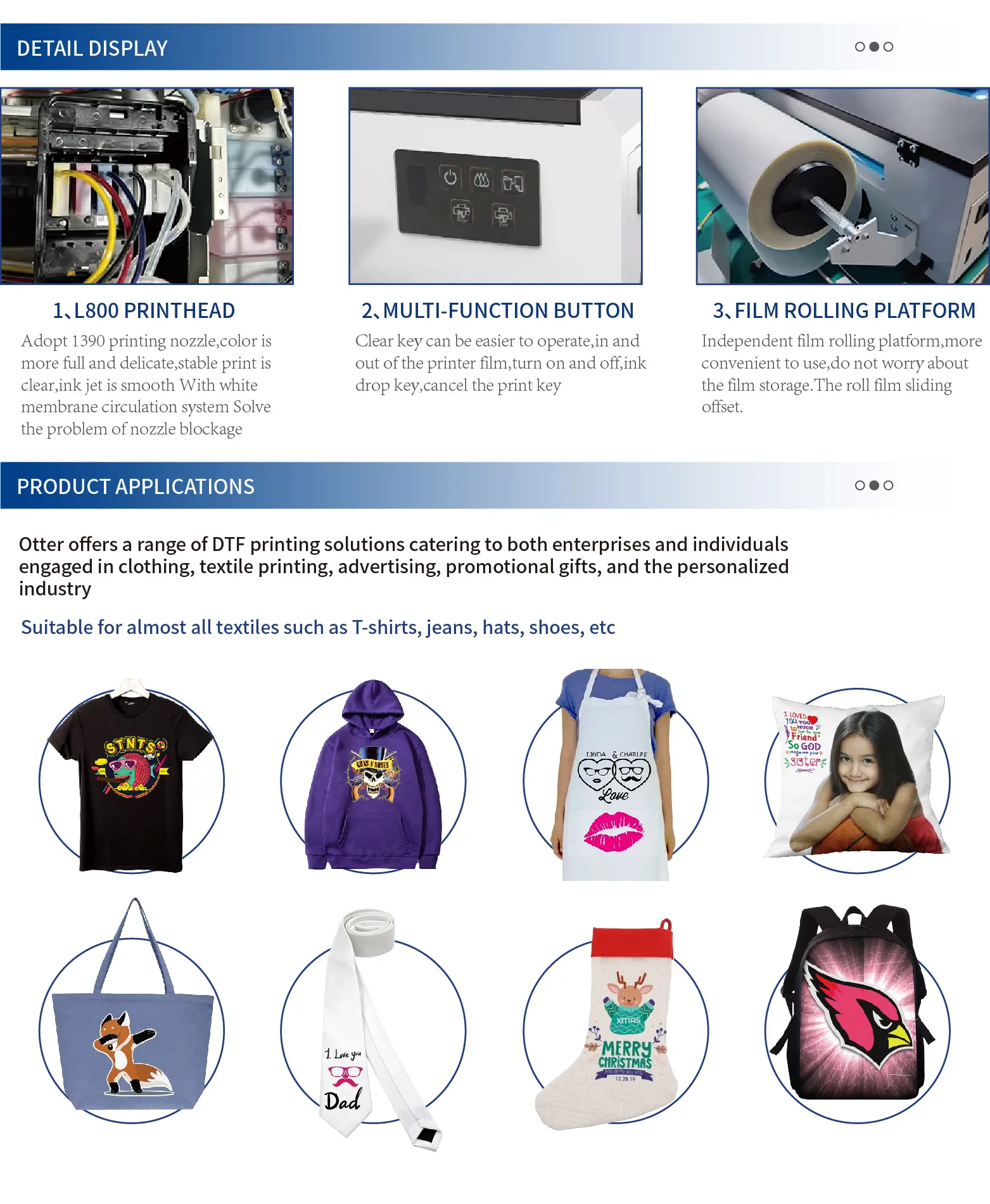 Suntech ST-C300 DTF Printer - Automatic Pink T-Shirt Printing