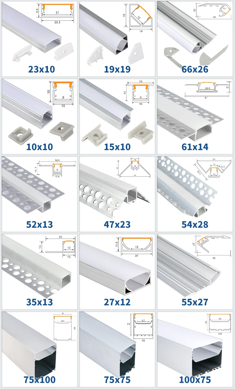 Anodized Staircase Led Profiles Aluminium Extrusion For Cinema Theatre ...