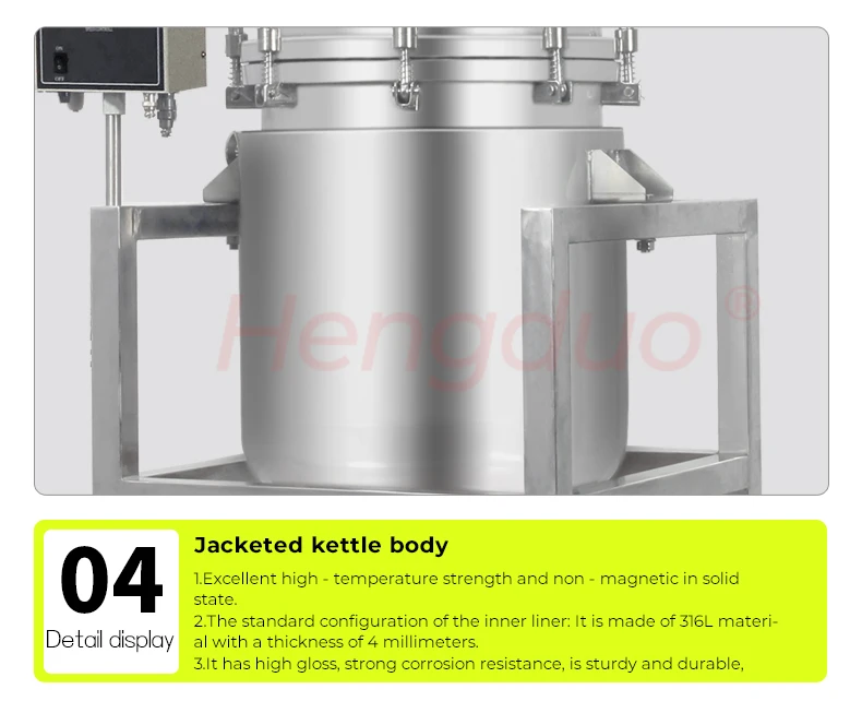 Stainless Steel Jacketed Reactor with Bottom Discharge Valve for Paint ...
