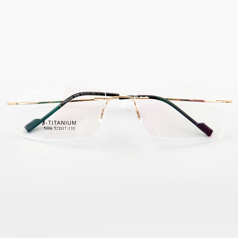 Alibaba.com: Model 5006 Metal Rimless Glasses, Square Shape Lens Frame ...