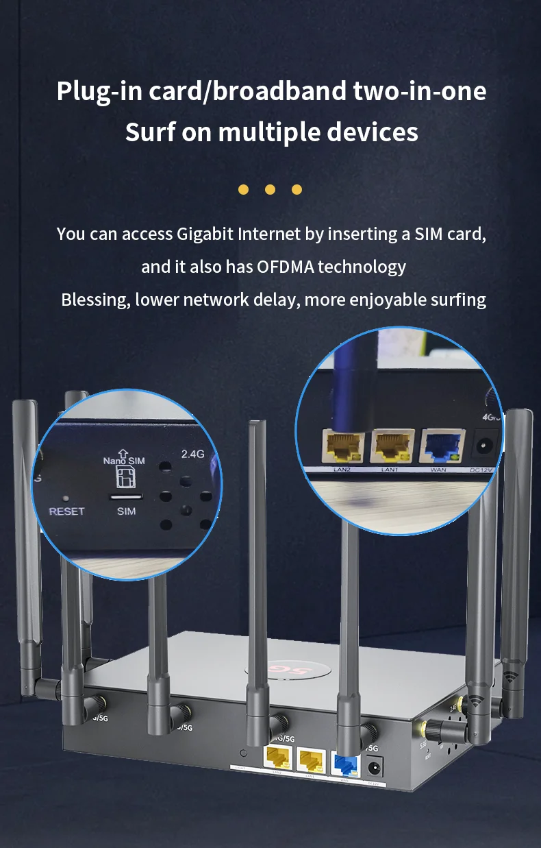 5g Cpe Wireless Router Wifi Router With Sim Card Slot Wifi6 Router For ...