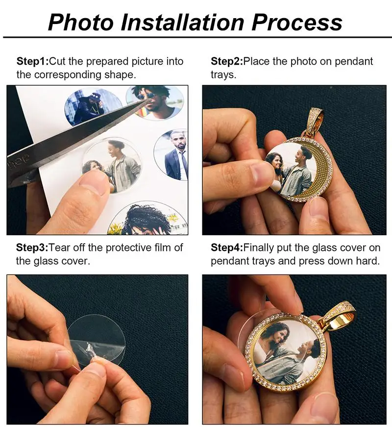 Shop Our Fashion Memory Jewelry Gold Plated Hip Hop Pendants