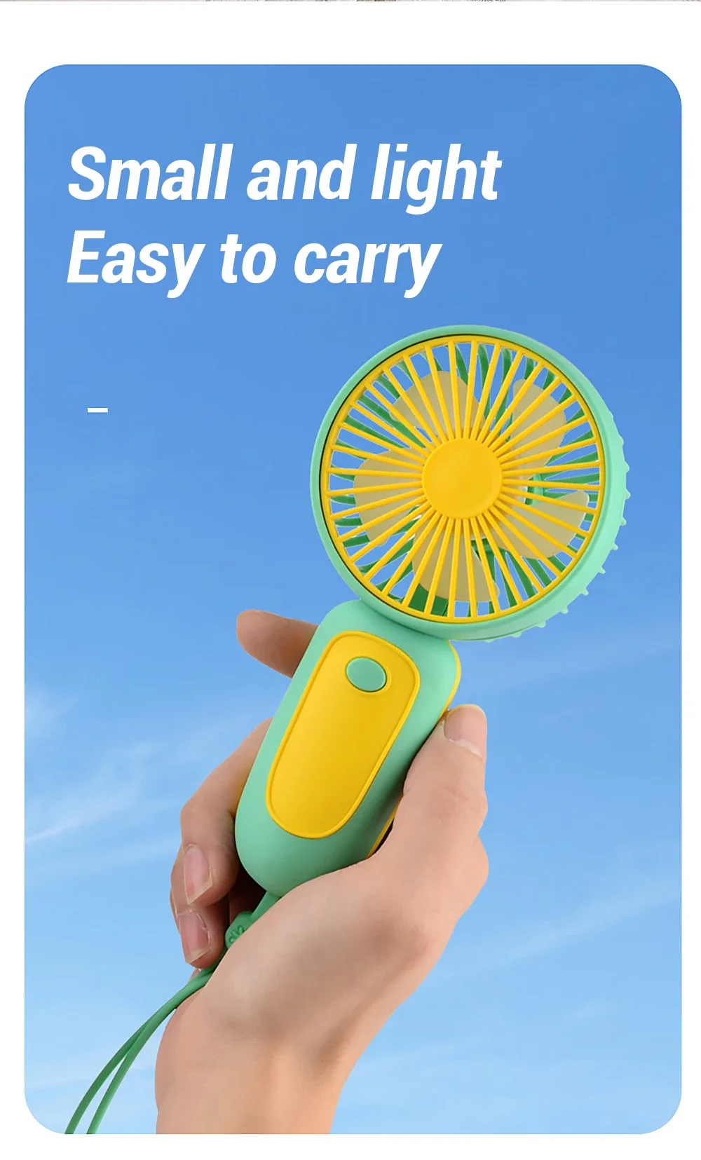 Macaron Color Candy Mini Cooling Fan Usb Summer Rechargeable Electric ...