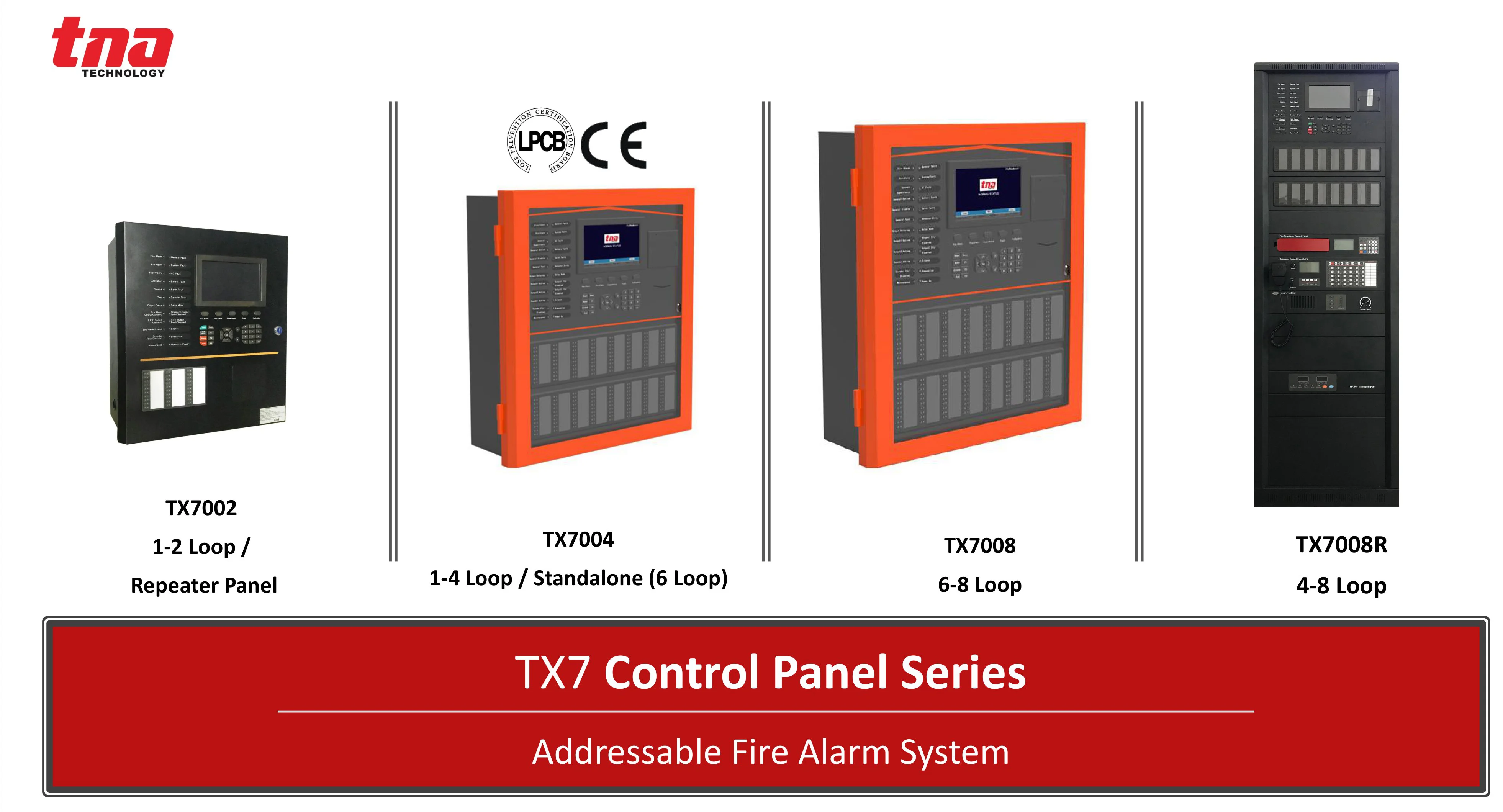 TNA Lpcb Approved Addressable Fire Alarm Control System Complete Fire Alarm System Connect Smoke ...