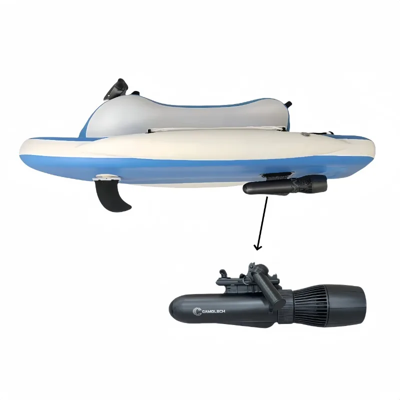 CAMORO Remote Control Fly Fish Inflatable Jetski Boat Water Floating ...