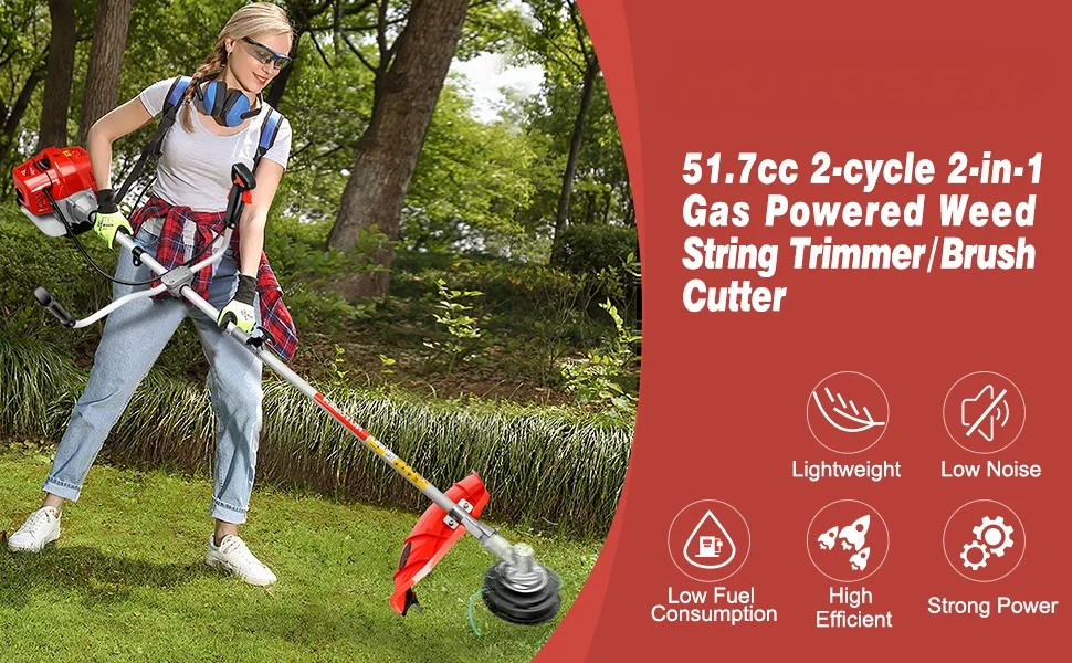 Brush Cutter Weeder 52cc Grass String Trimmers Gasoline Brush Cutter 2 ...