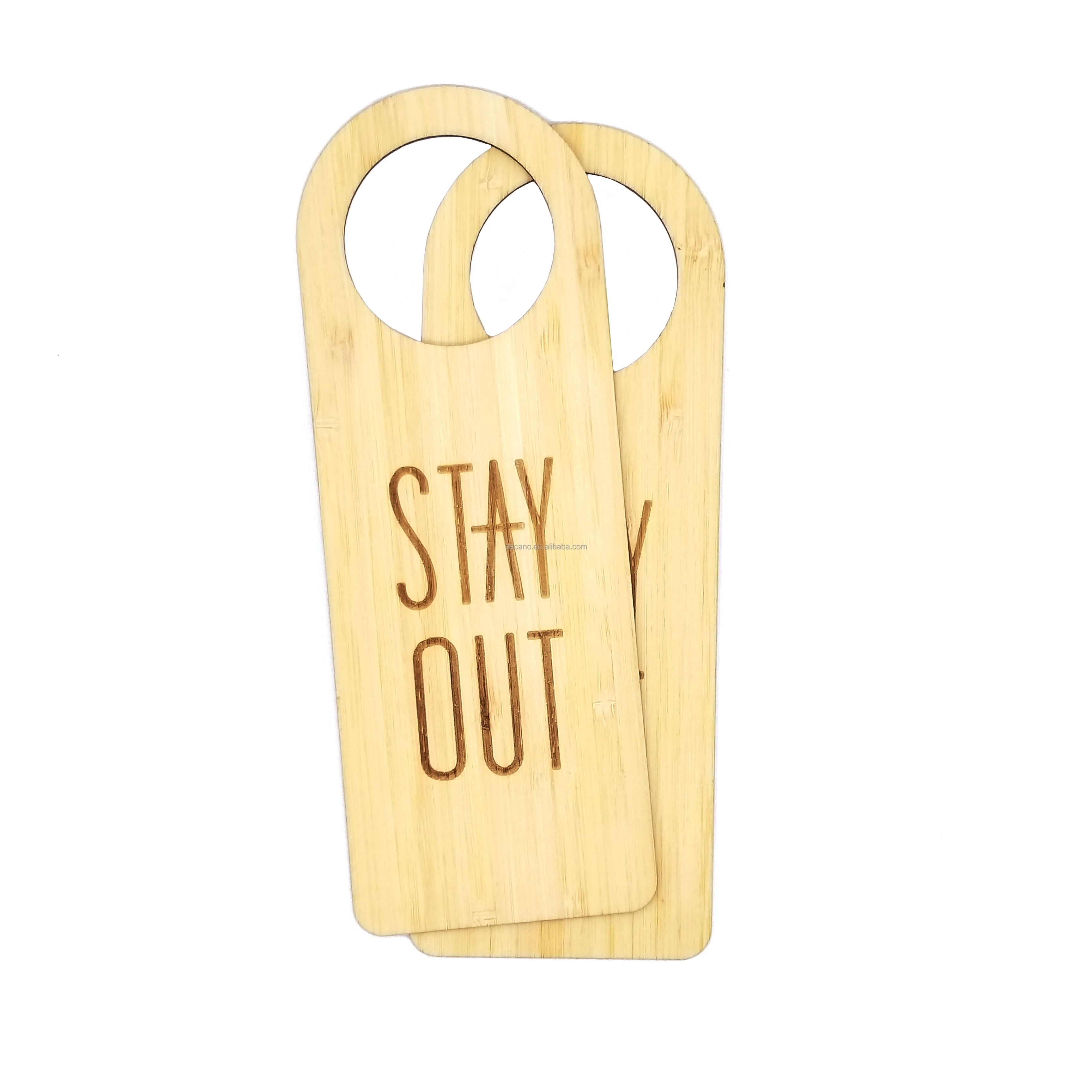 DND Signs Wood Door Hanger with Printing - Do Not Disturb