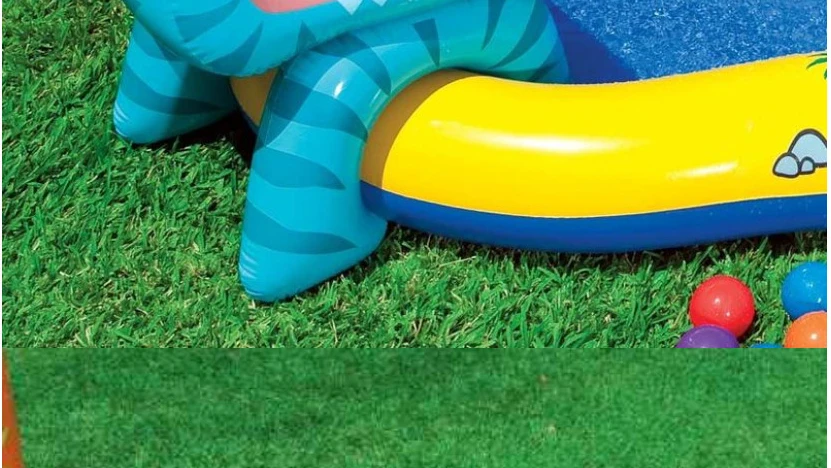 Summer Dinosaur Play Center Water Slide Sprinkler Outdoor Pvc ...