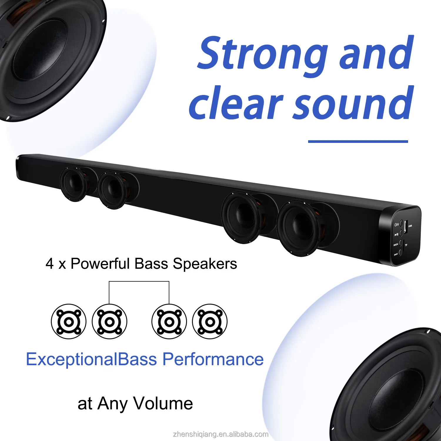 100w Powerfull Home Theatre System Bt Wireless Tv Soundbar Speakers ...