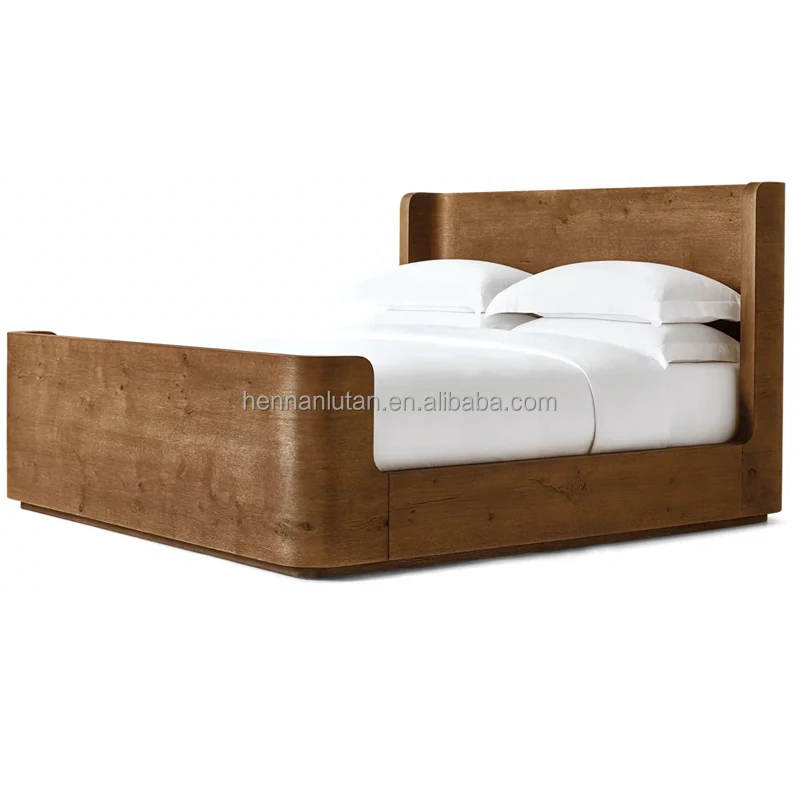 Solid Wood Bed - Modern Design for Living Room Furniture