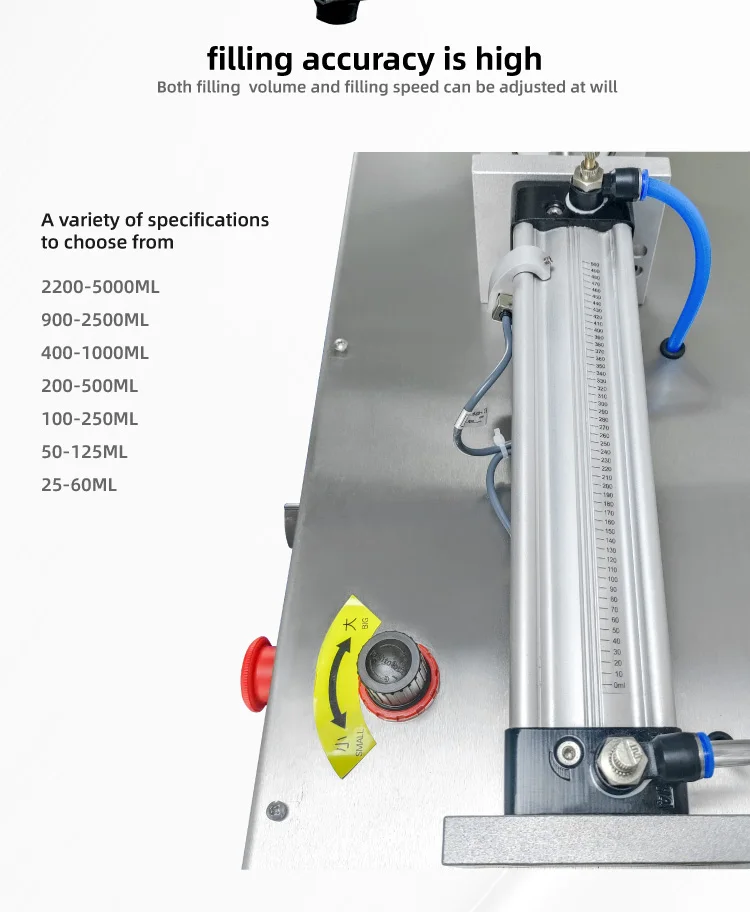 Horizontal Piston Filler Semi-automatic Machine Tomato Sauce Chilli Jam ...