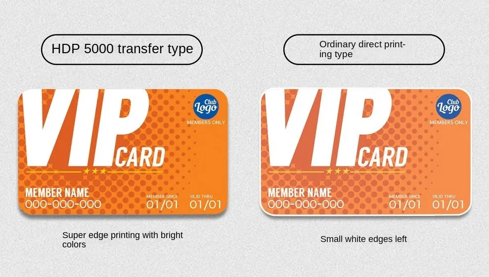 Original Hid Fargo Hdp 5000 Single Dual Side Plastic Card Pvc Card ...