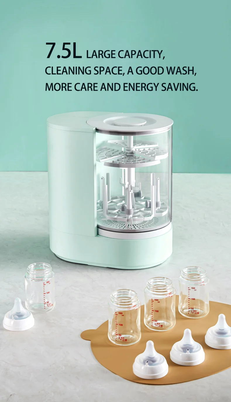 Fully Automatic Baby Bottle Washer & Sterilizer - 360° Cleaning