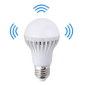 Top Quality 7w E27 Sound And Light Sensor Bulb Motion Smart Sensor Led ...
