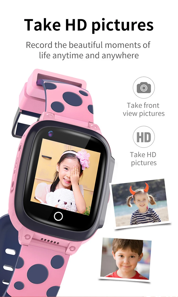 Full Touch Tft Screen 1.3inch Ip67 4g Sim Card Hd Camera Video Calling ...