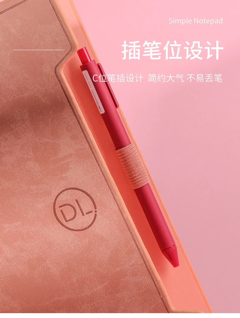 Simple Retro Leather Notepad Creative Multi-function Loose-leaf 6-hole ...