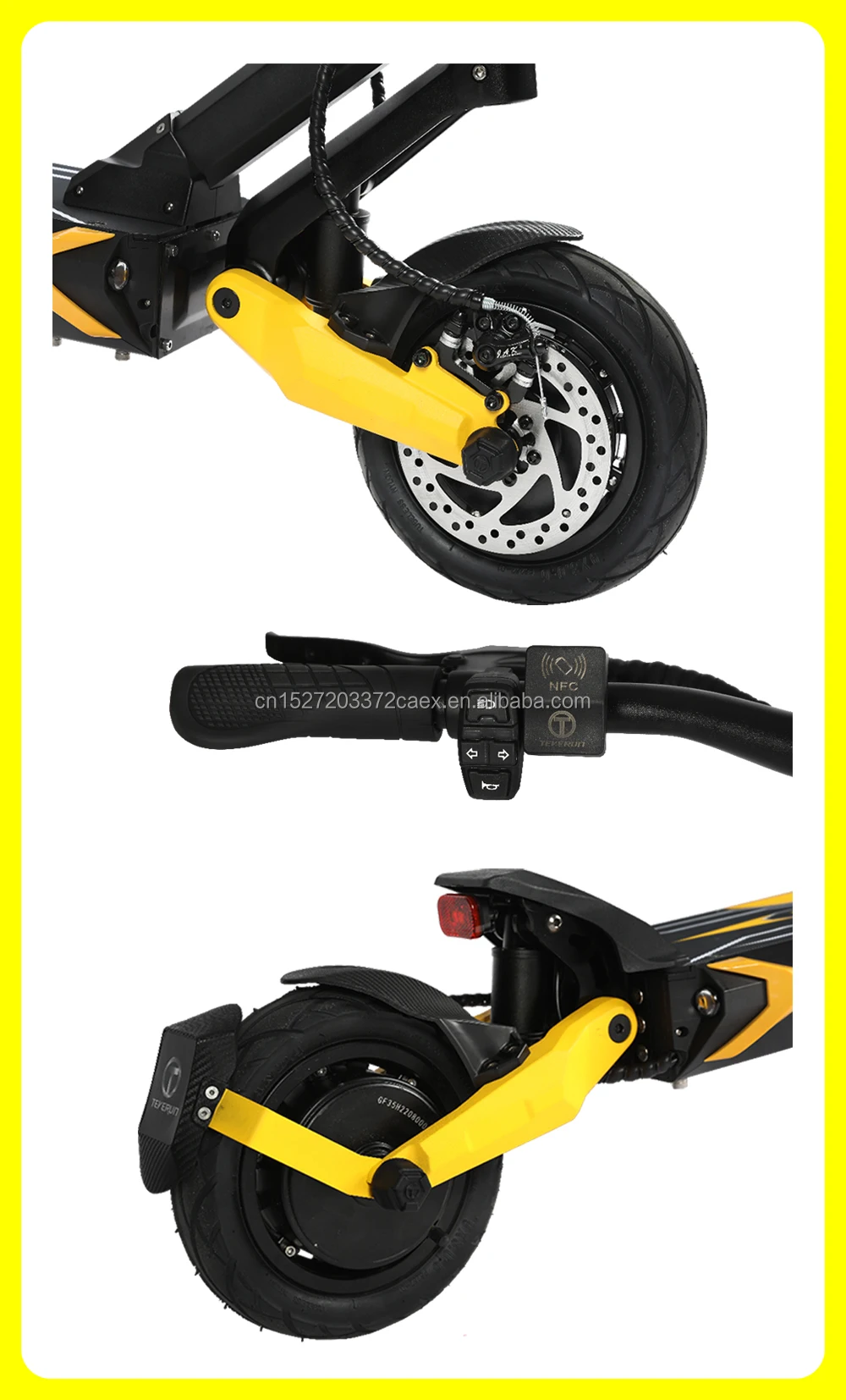 New Teverun Blade Mini Pro 48v 18.2ah 55kmh Electric Scooters With ...