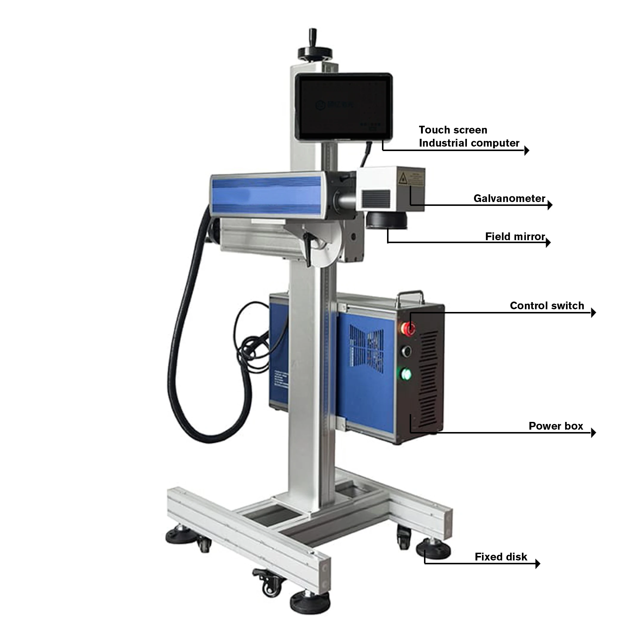 Oscar Flying Laser Marking Machine 20W 30W 50W Fiber Online High Speed ...