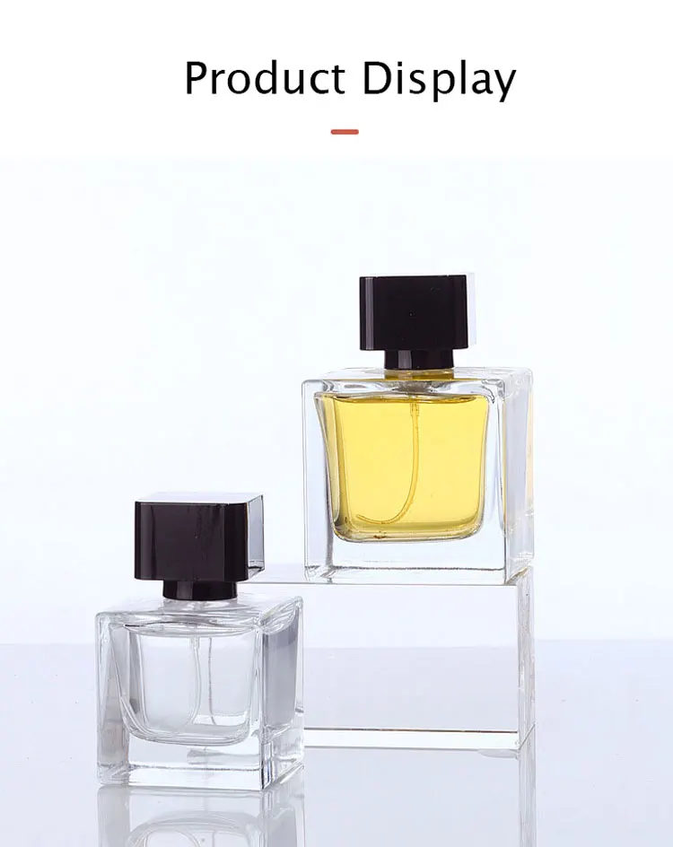 Luxury Custom Square Cube Cologne Bottles - 50ml & 100ml