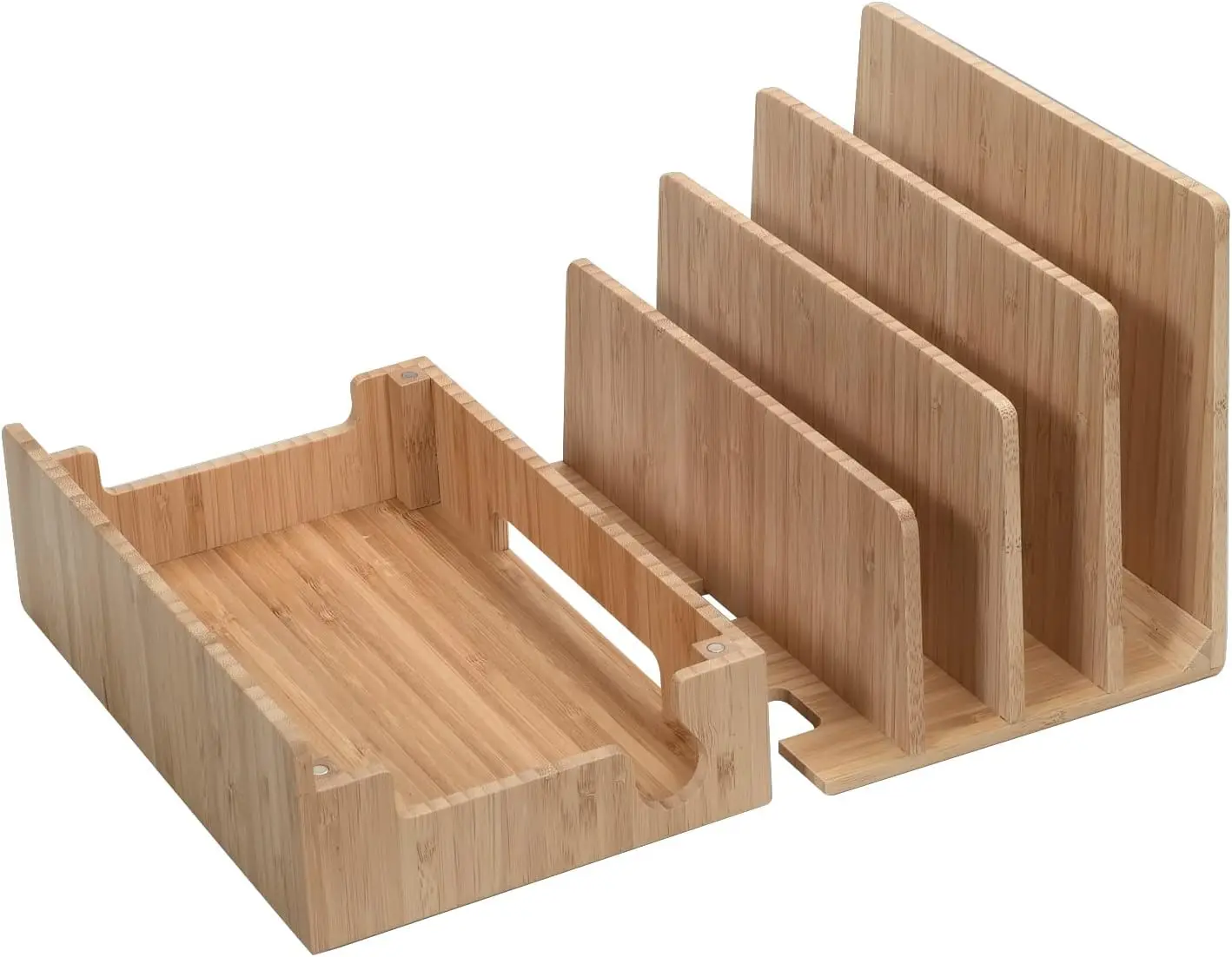 Bamboo Charging Station & Multi Device Organizer,Bamboo File Organizer ...