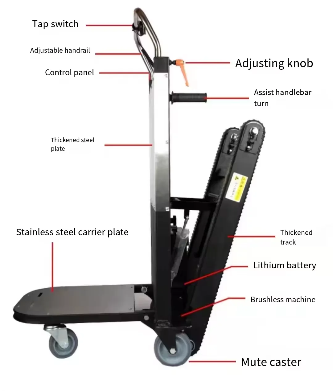 Electric Stair Climber Trolley - Efficient Cargo Transport
