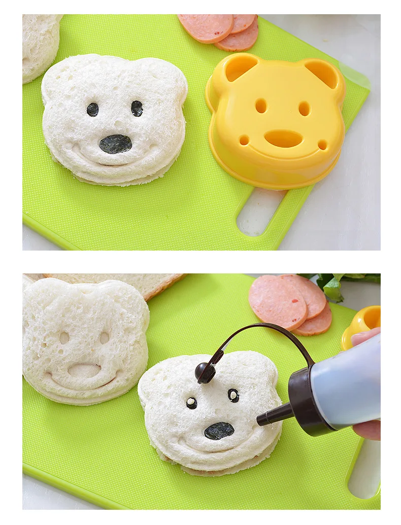 Hot Animal Sandwich Bread Cookie Cutter Mould Plastic Sandwich Cutters ...