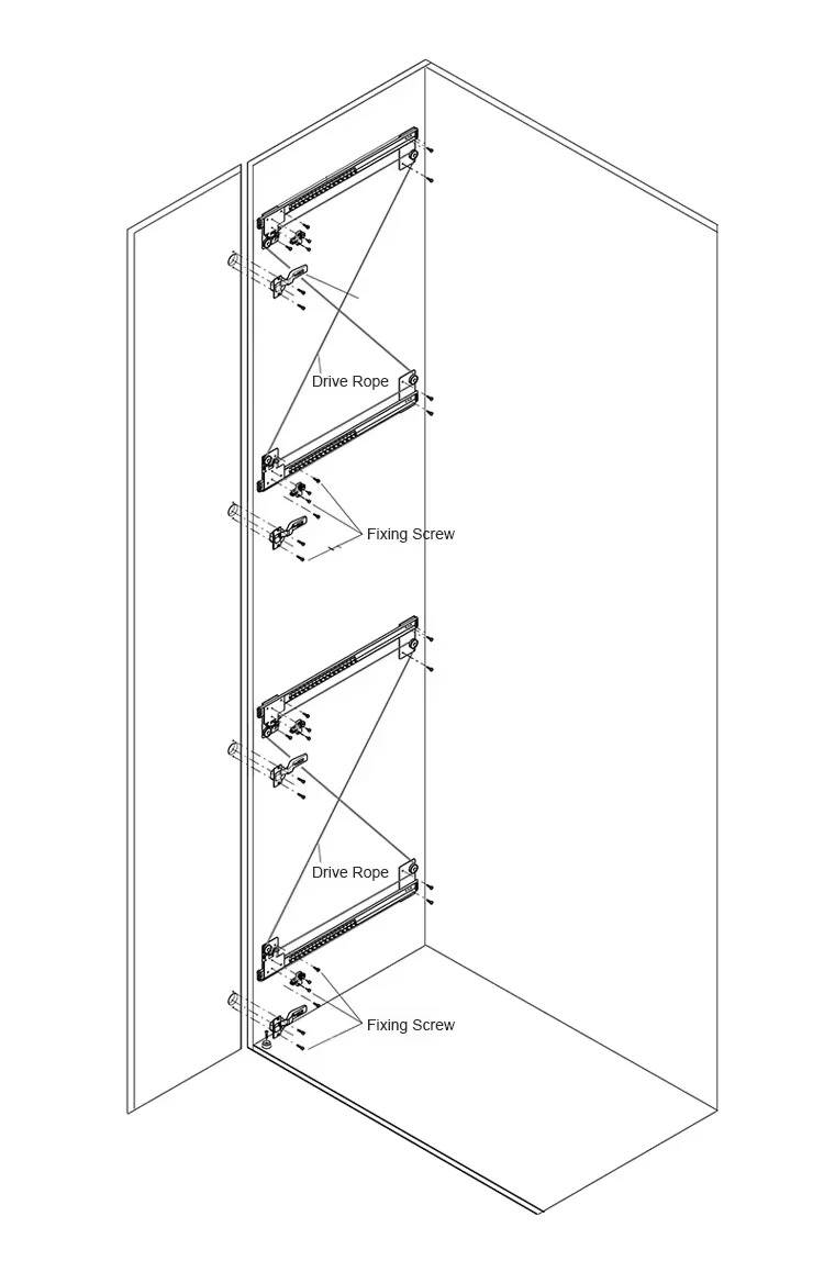Invisible Track Wardrobe Furniture - Hidden Cabinet Systems