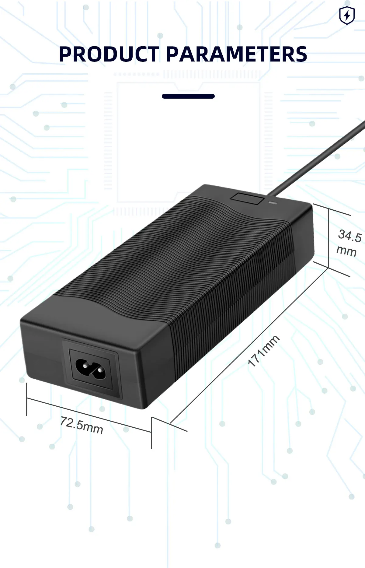 Xve 54.6v 2a Lithium Ion Battery Charger For 48v Ebike Electric Scooter ...