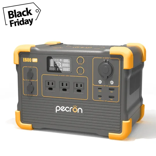 PECRON 1200W E600LFP Solar Generator - Portable Power Station