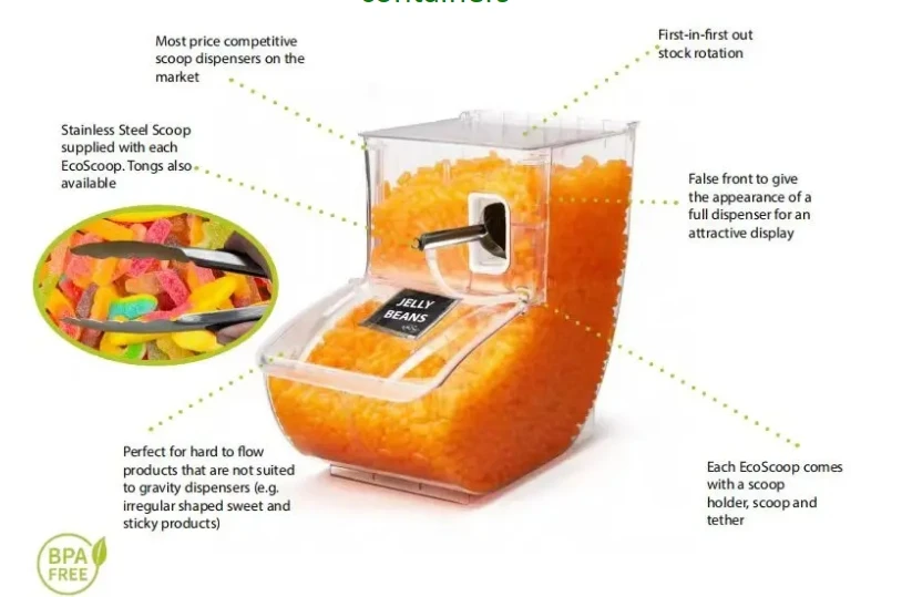 Bulk Dry Food Container Candy Bin for Wholesale - Tempat Penyimpanan ...