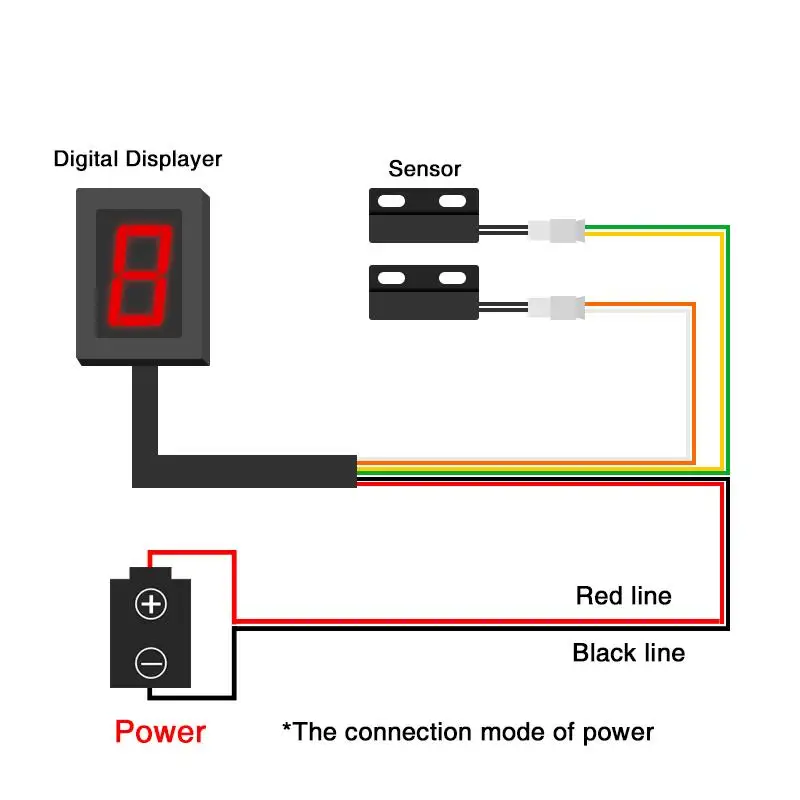 Universal LED Display Motor Digital Gear Indicator for Motorcycle