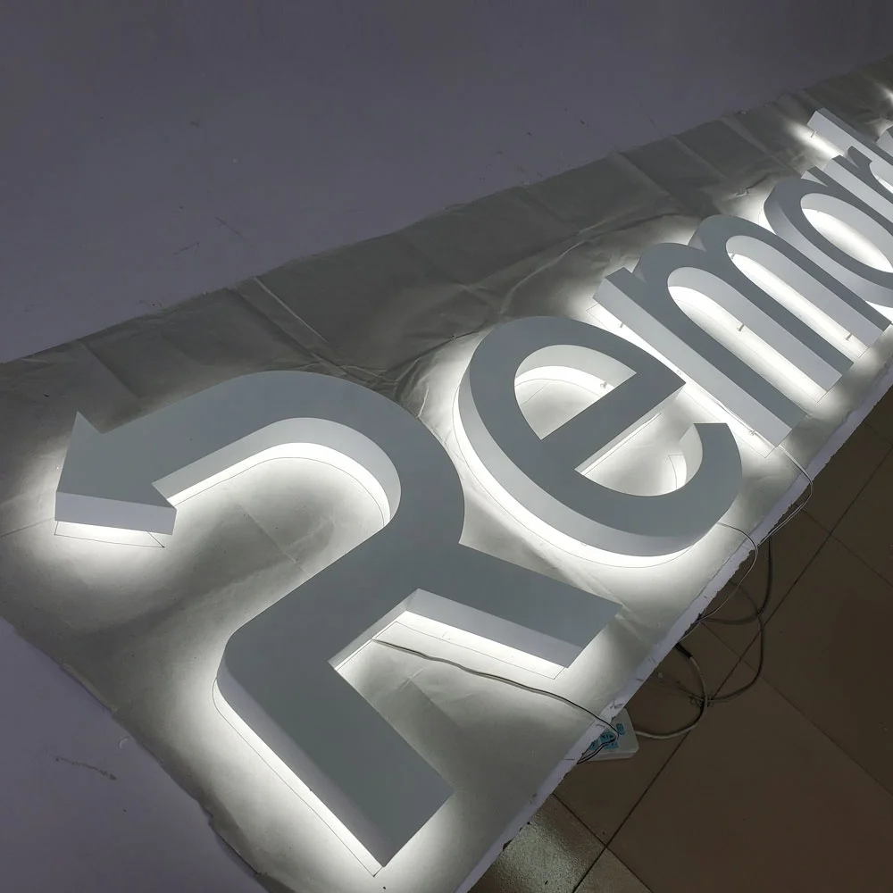 Outdoor Store Company Brand Logo 3D Led Letter Sign Backlit