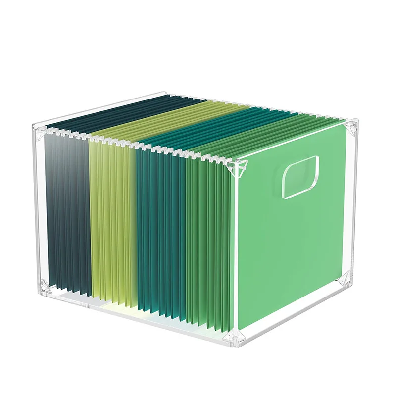 Wholesale Clear acrylic file Manager box Detachable home office desktop ...