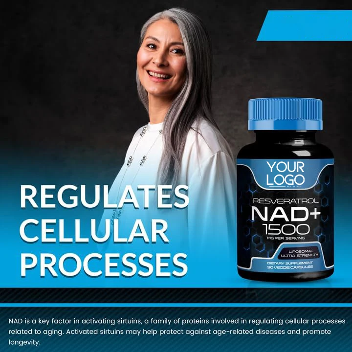 NAD+ Supplement Liposomal Nicotinamide Riboside 900mg Resveratrol ...