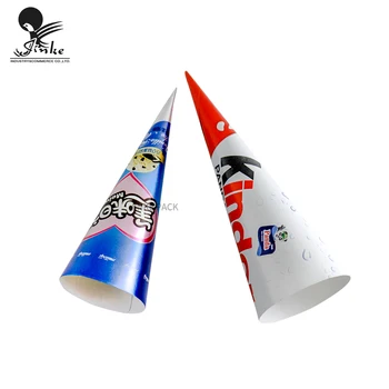 Custom Dessert Ice Cream Cone Sleeve Wrapper Paper Packaging Ice Cream ...