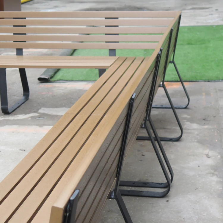 Public Patio Wpc Wood Garden Park Bench Seat Outdoor Modern Wooden ...